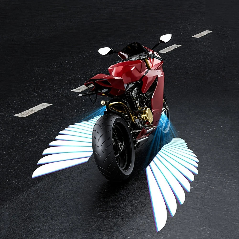 LED Angel Wings Projector Light - Motorcycle & Electric Scooter Decora ...