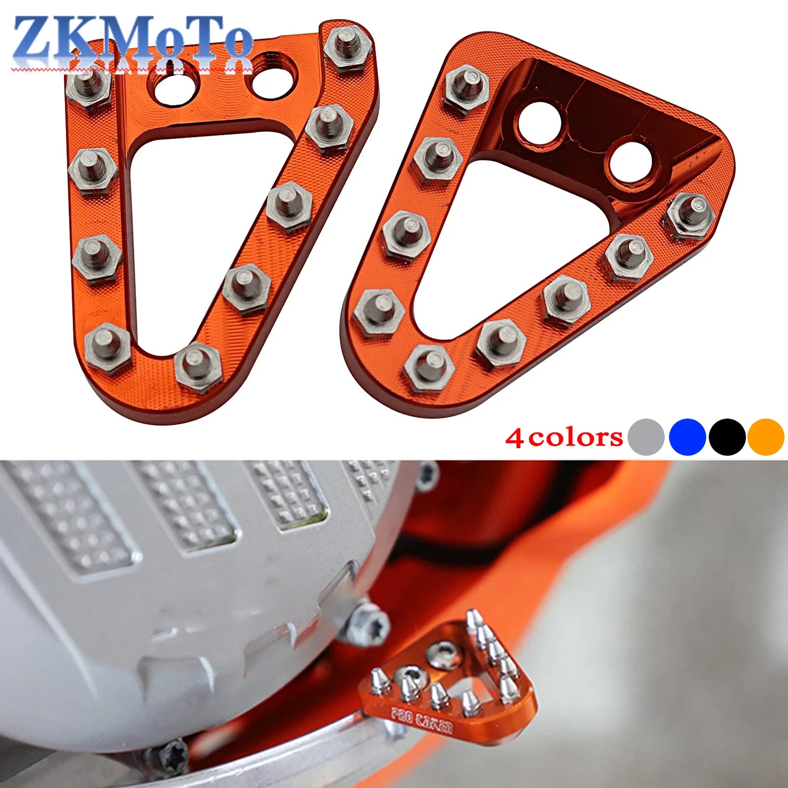 CNC Aluminum Rear Brake Pedal Step Plate Tip - Compatible with KTM SX ...